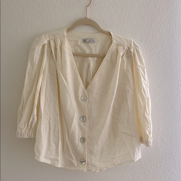 Zara | Tops | Zara Offwhite Blouse Beautiful Button Details | Poshmark